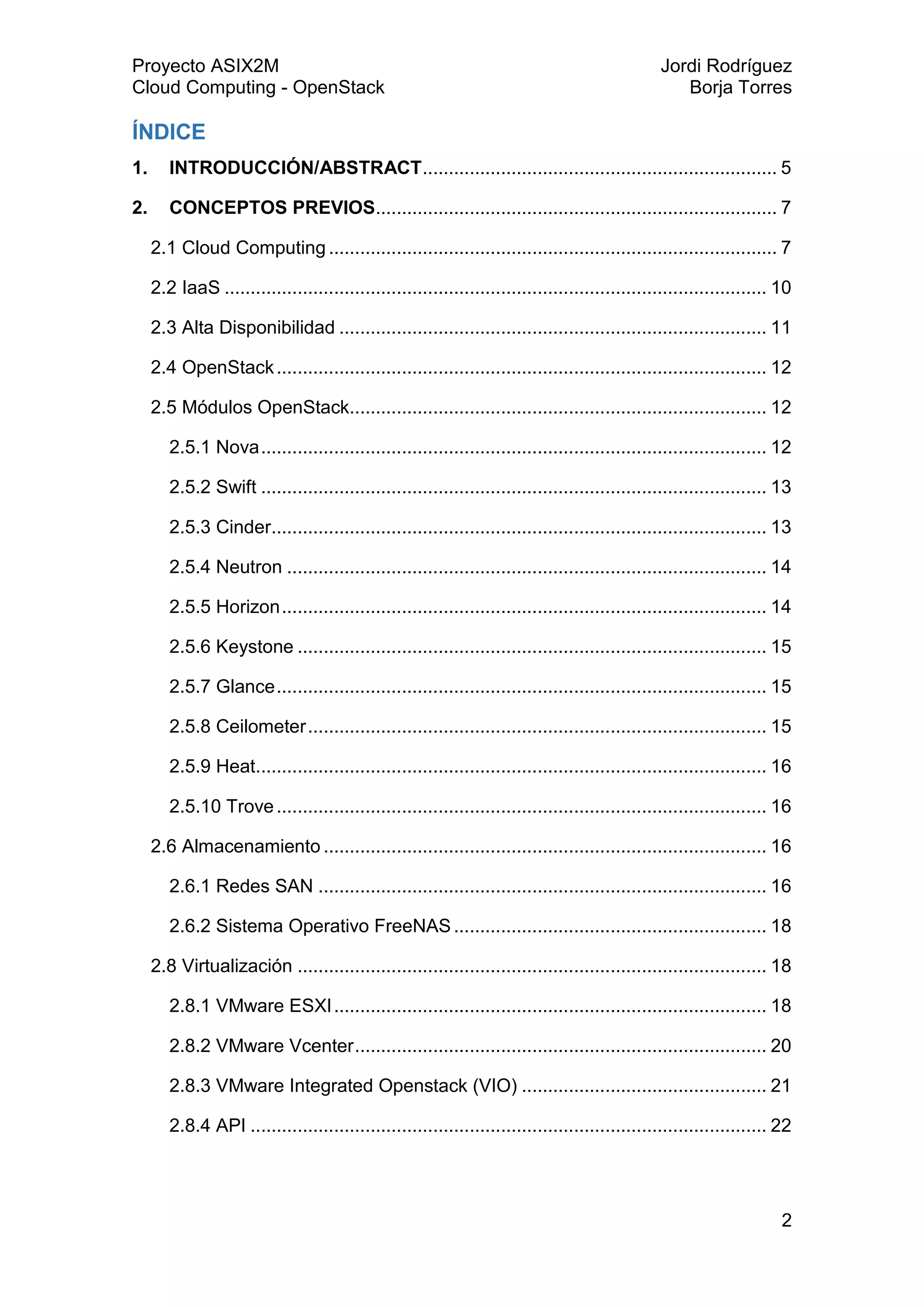 Proyecto Cloud Computing OpenStack | PDF