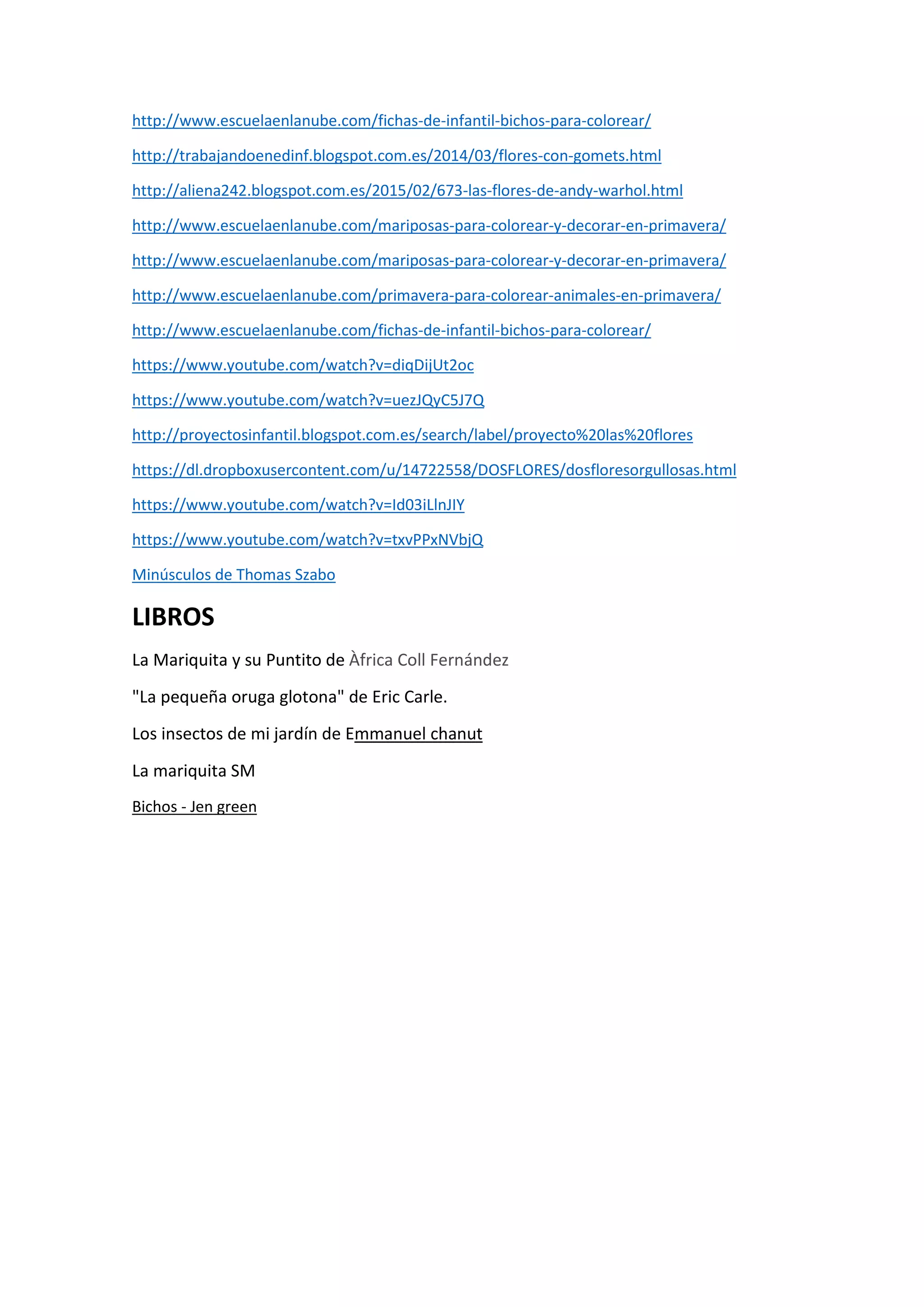 Proyecto bichos y flores | PDF