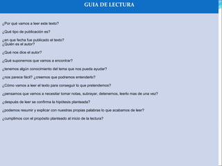 Proyecto comprension lectora | PPT