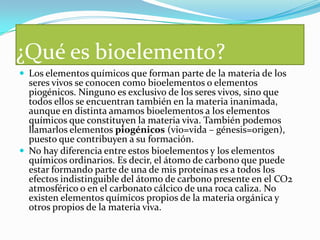 los bioelementos | PPTX