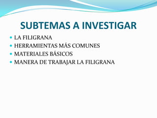 Proyecto de aula filigrana | PPTX