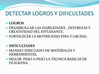 Proyecto de aula filigrana | PPTX