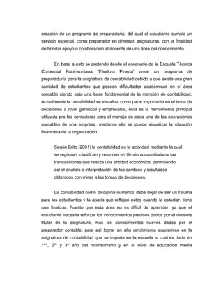 Proyecto de contabilidad | DOC