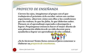 Proyecto de enseñanza | PPTX