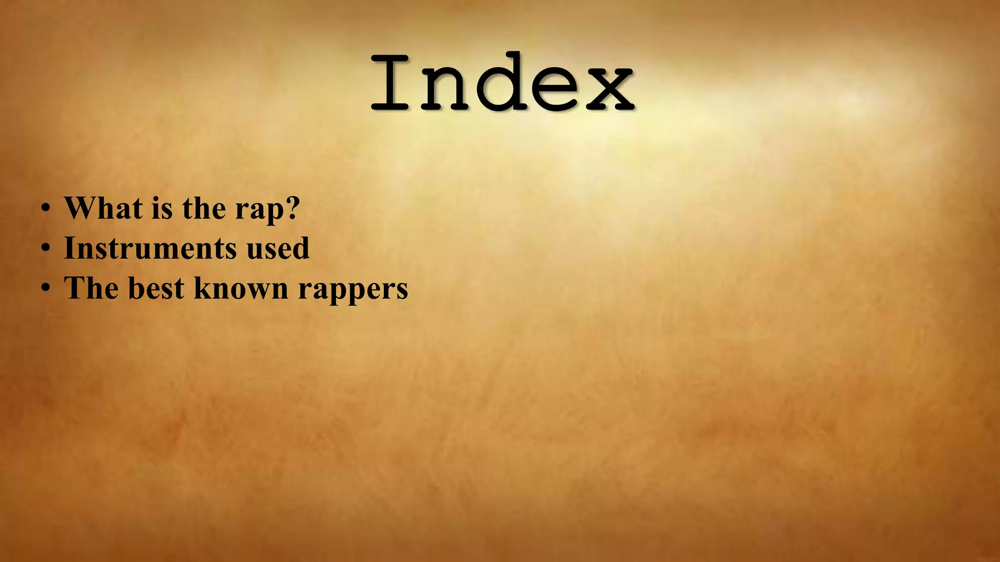 Proyecto de inglés el rap | PPT