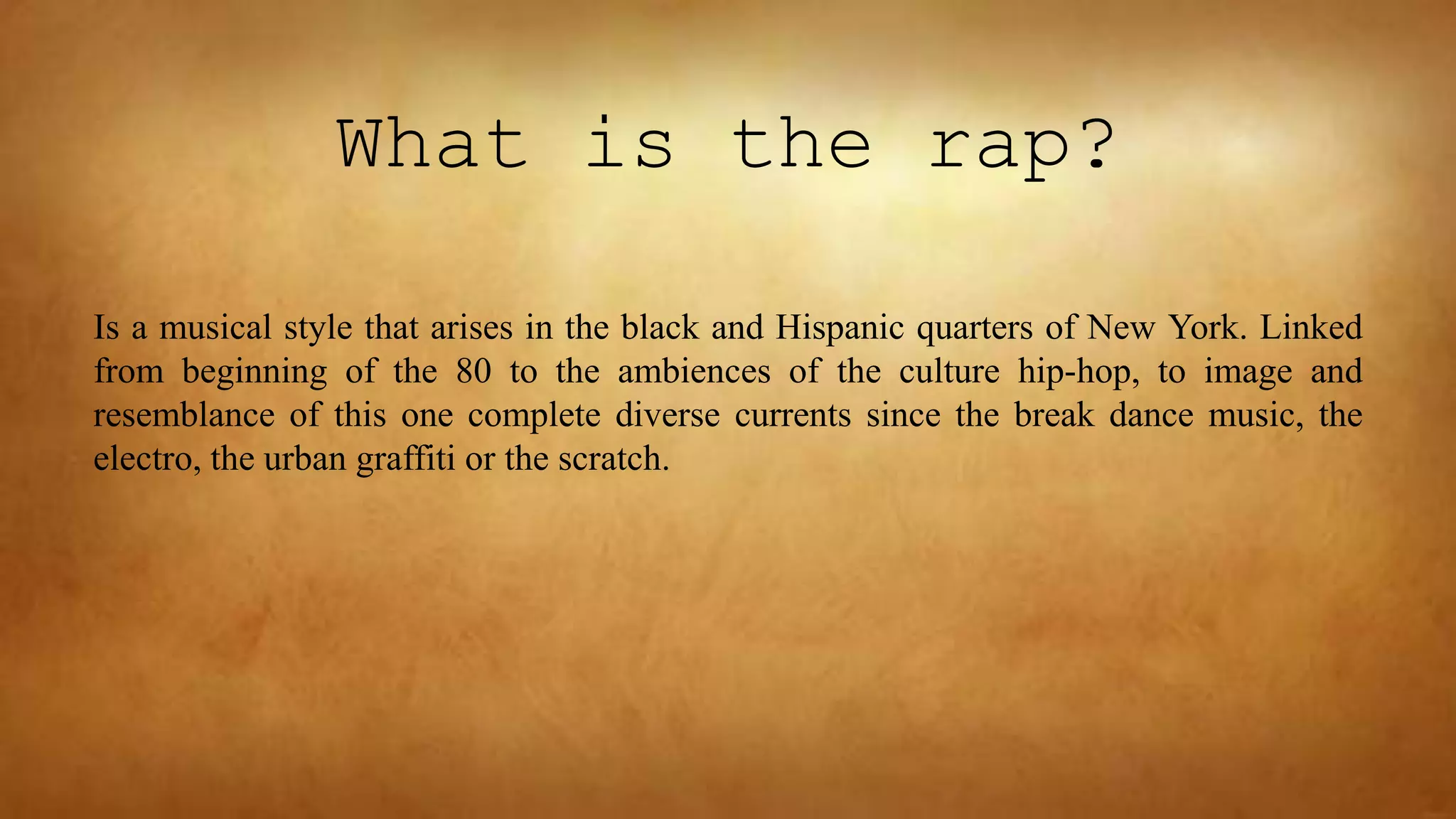 Proyecto de inglés el rap | PPT