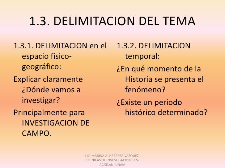 Como Delimitar Un Tema De Investigacion - slingo