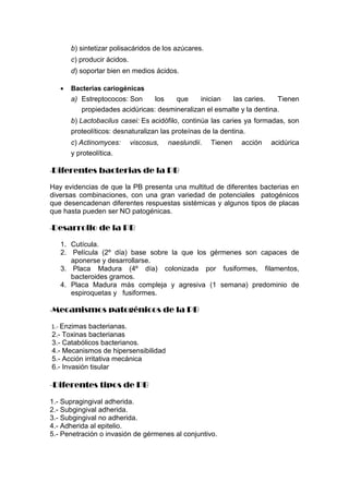 Bosquejo para un proyecto de placa bacteriana | DOCX