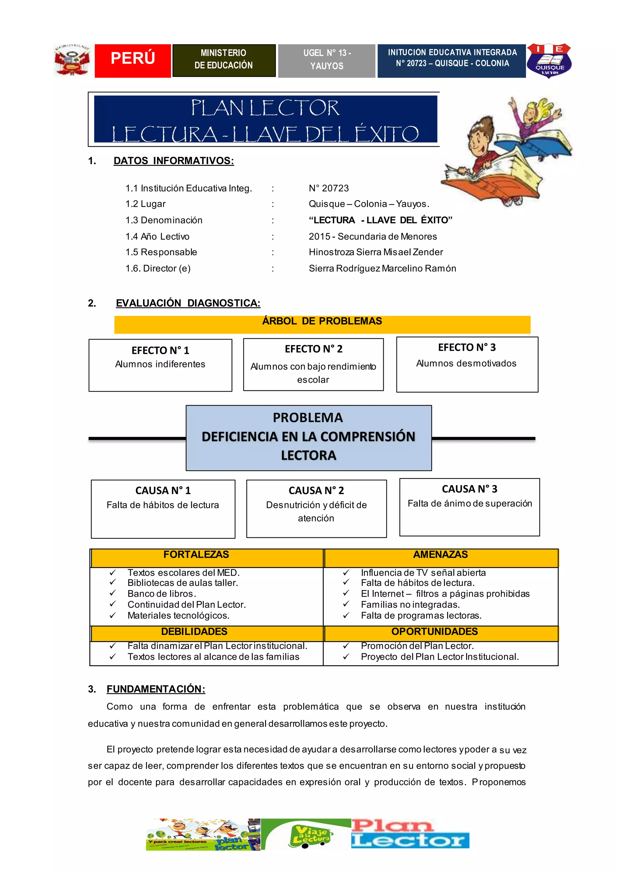 Proyecto de plan lector 2015 q | DOCX