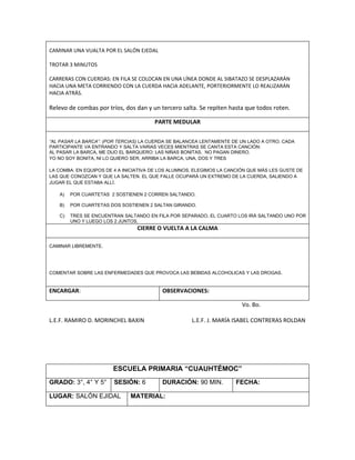 Proyecto de salto con cuerda para carrera magisterial | DOC