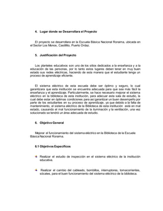 Proyecto de servicio comunitario. (INSTRUMENTACION) | DOCX