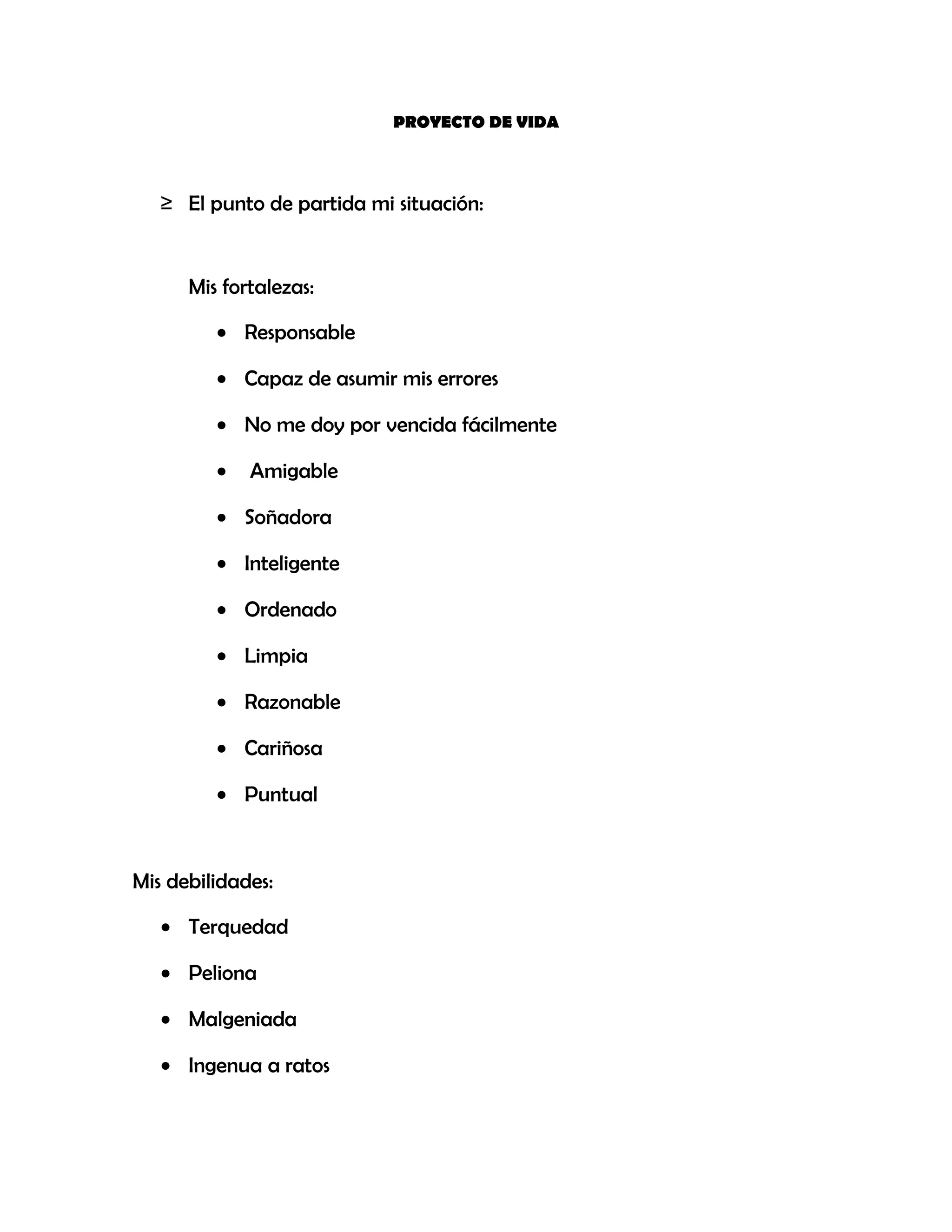 Proyecto De Vida Pdf