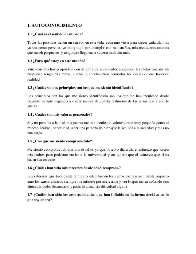 Proyecto De Vida 2016