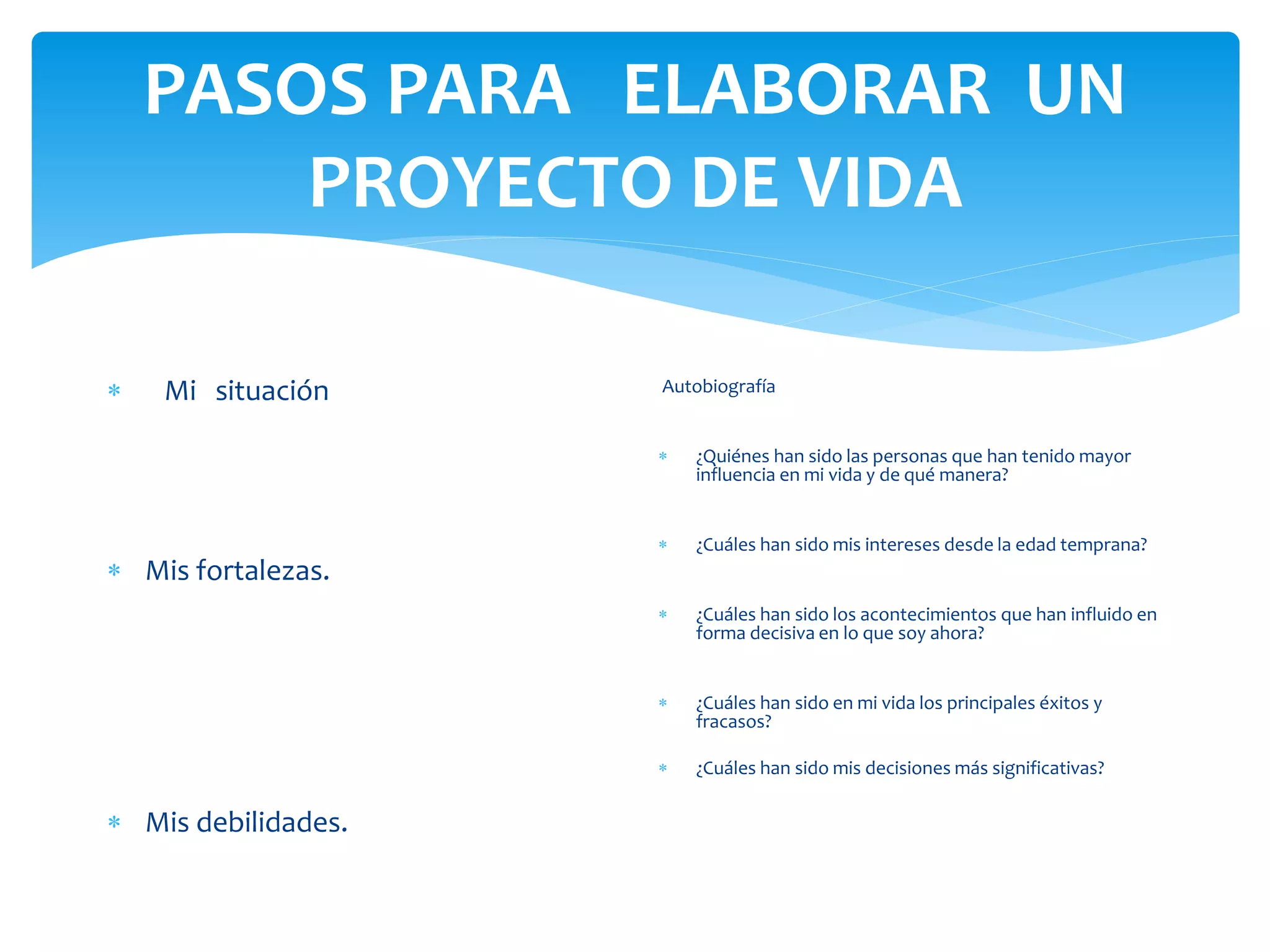 Proyecto De Vida Ppt