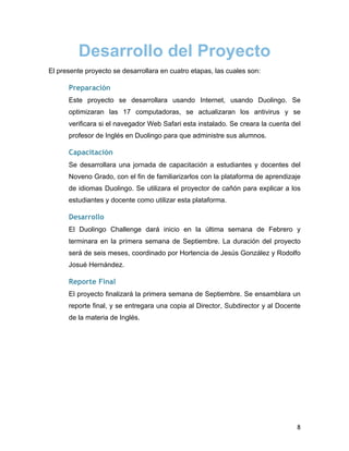 Proyecto Duolingo Challenge | Centro Escolar Ana Rita Vélez de Moreira ...