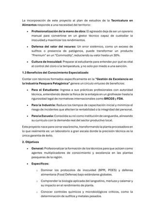 Proyecto docente Gestión de Excelencia en la Industria Pesquera ...