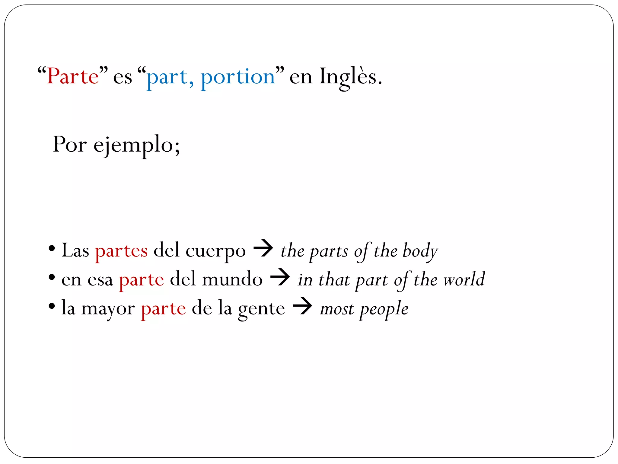 Proyecto Español: Las 100 Palabras Más Comunes en Español | PPT