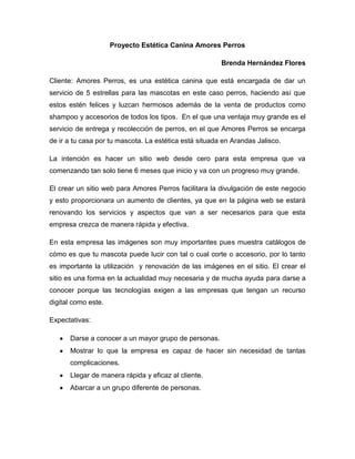 Proyecto estética canina amores perros 1 | DOCX