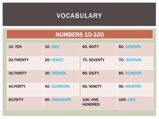 VOCABULARY AND VERBS IRREGULAR,REGULAR | PPTX