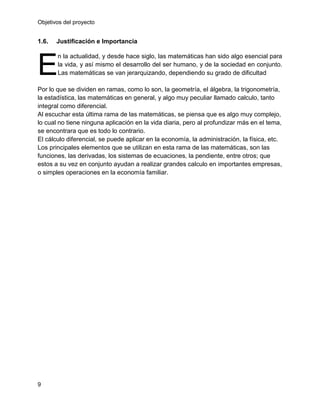 Calculo diferencial en la vida de un Ingeniero(Proyecto Final) | DOCX