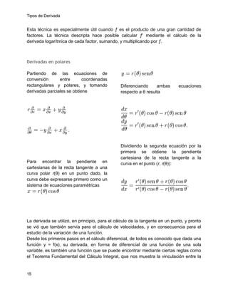 Calculo diferencial en la vida de un Ingeniero(Proyecto Final) | DOCX