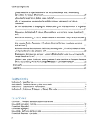 Calculo diferencial en la vida de un Ingeniero(Proyecto Final) | DOCX