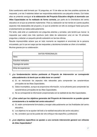 Proyecto final altas capacidades (blog) | PDF