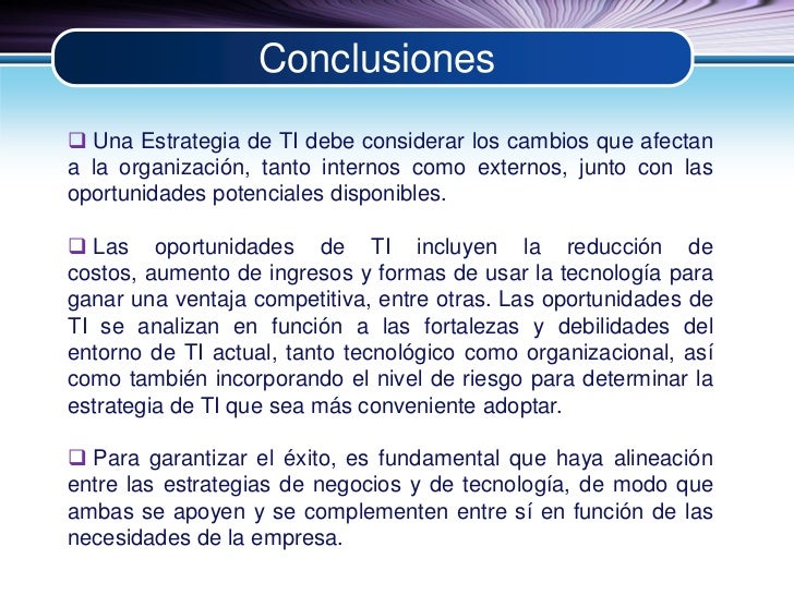 Ejemplo De Conclusiones De Un Informe