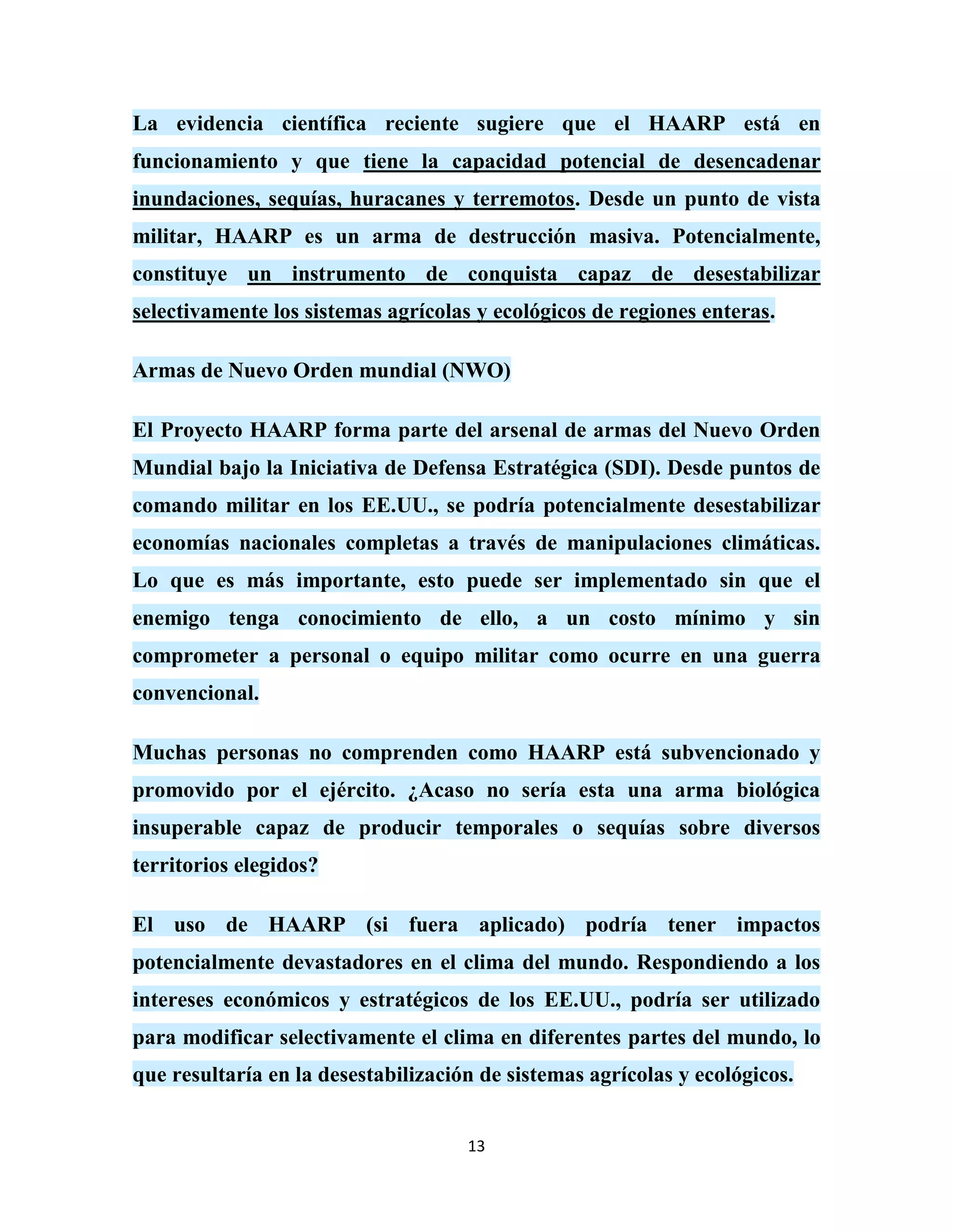 Proyecto haarp | PDF