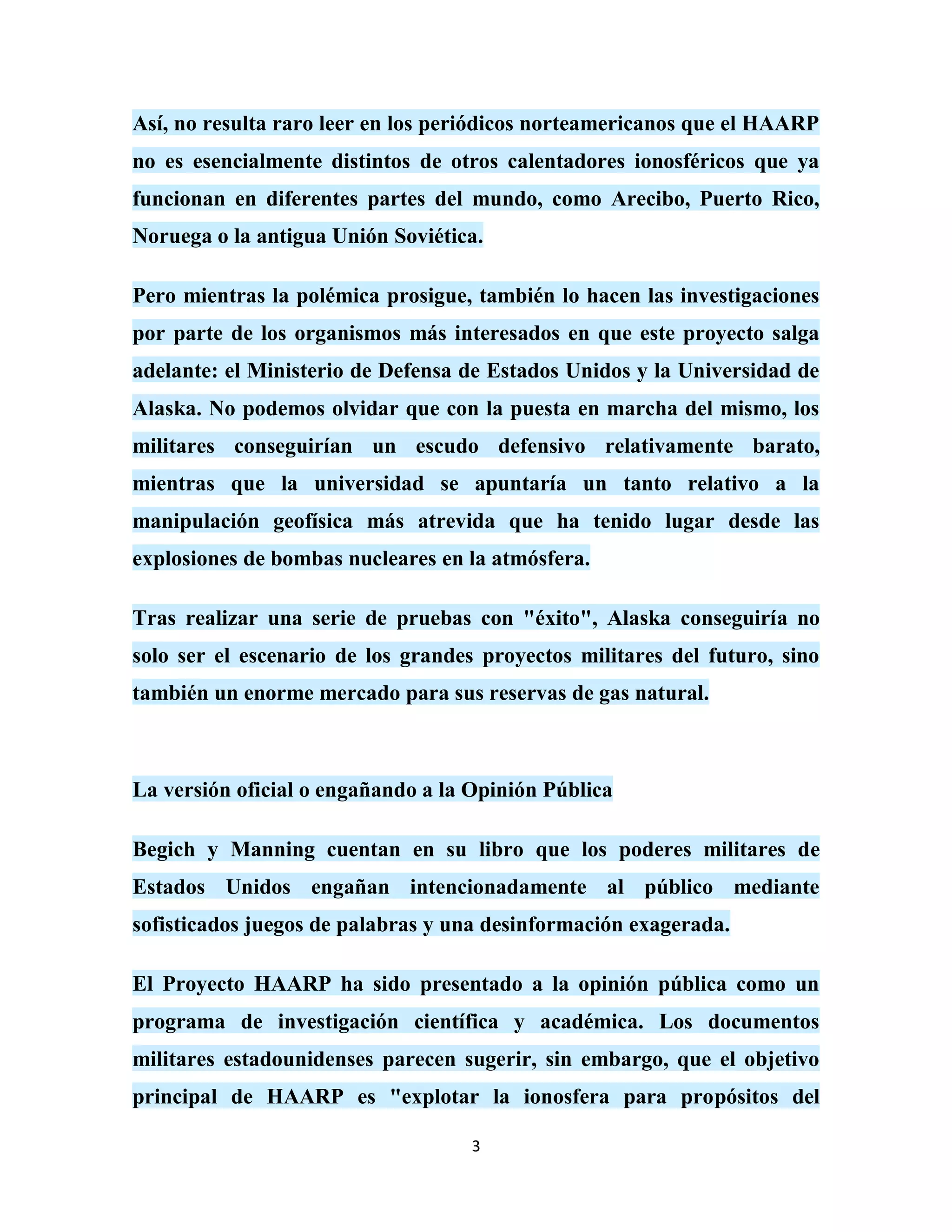 Proyecto haarp | PDF