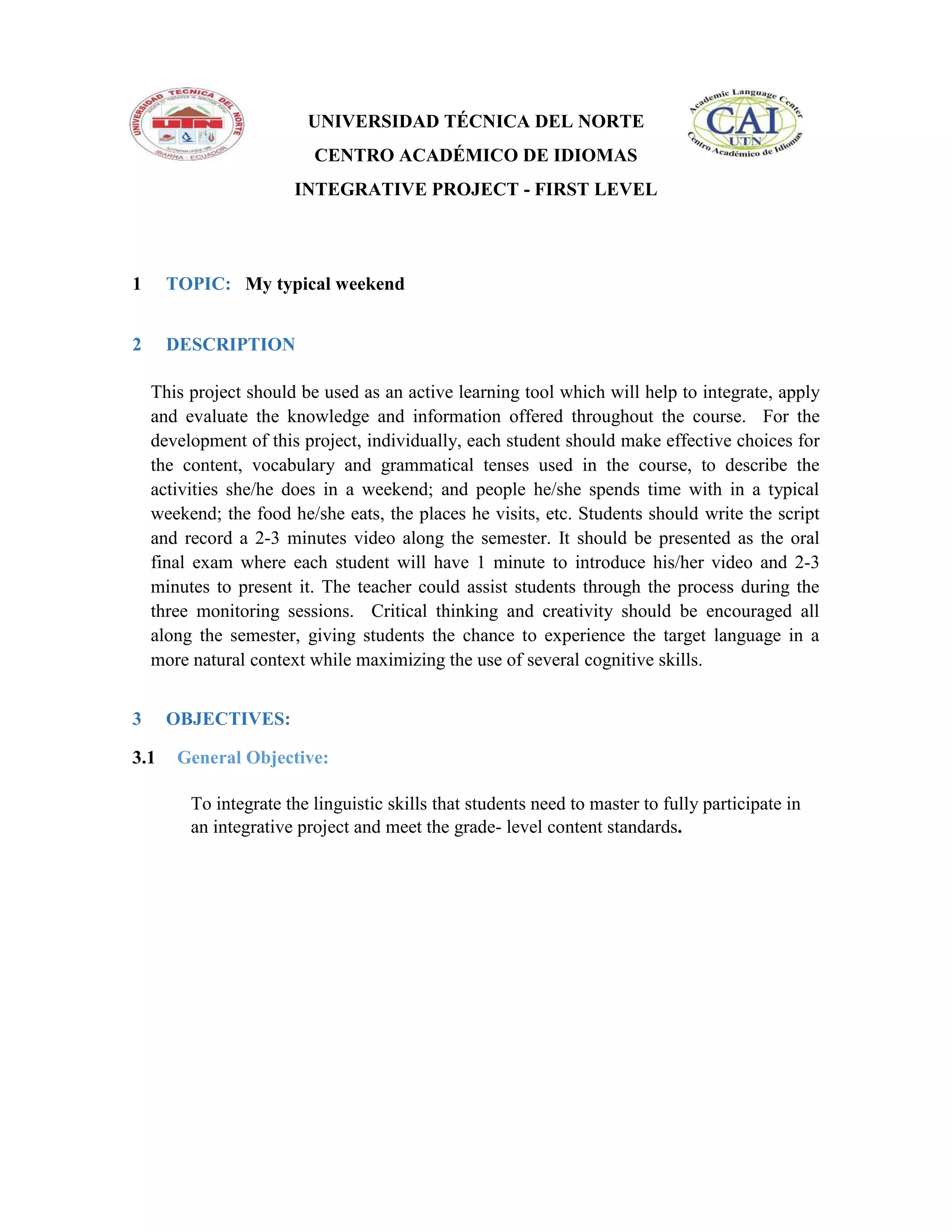 PROJECT LEVEL 1 | PDF