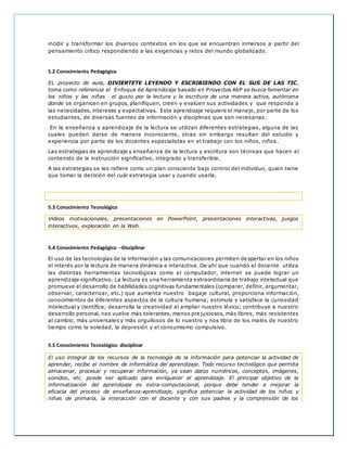 Proyecto diviértete leyendo y escribiendo con las TIC: | DOCX