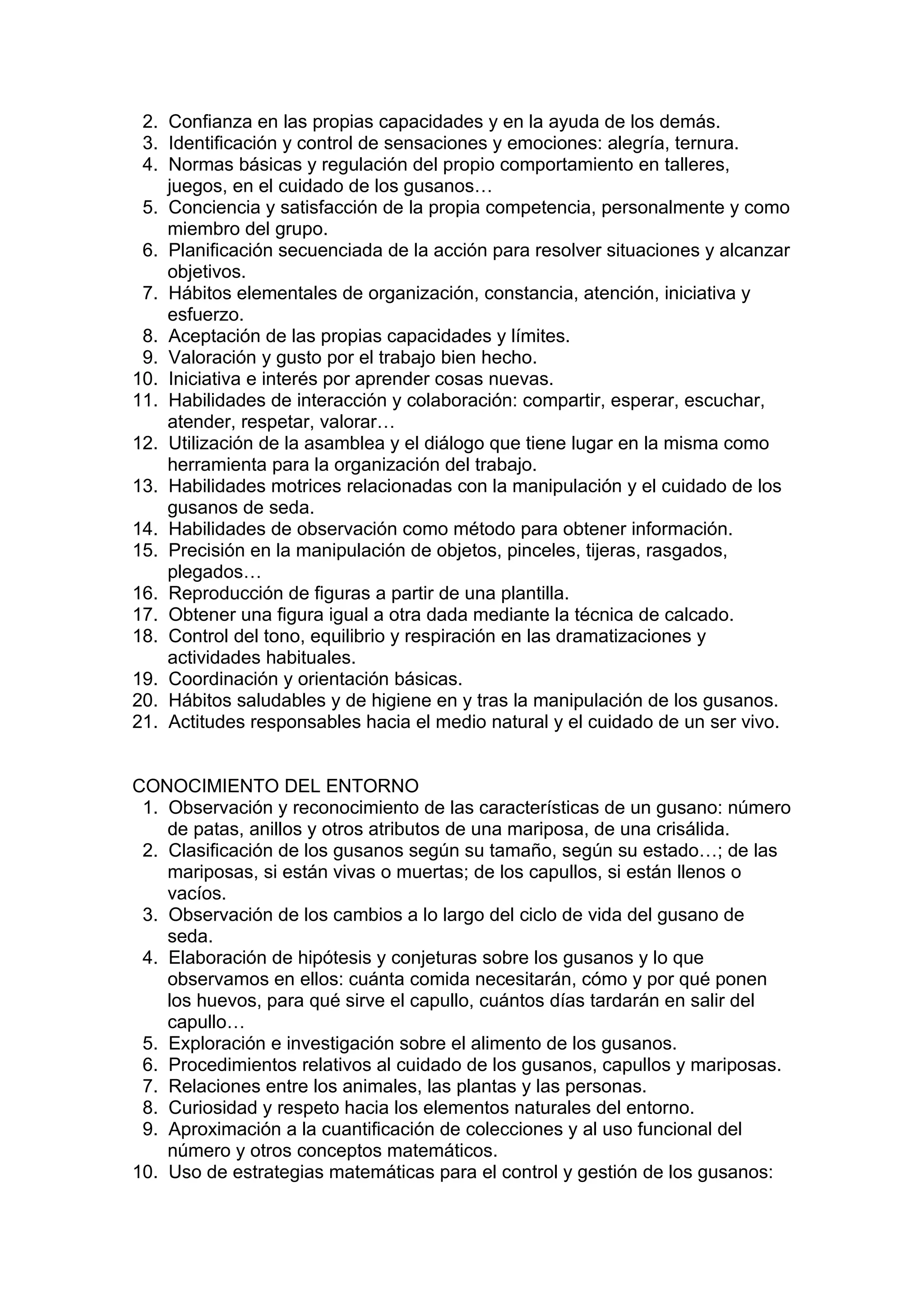 Proyecto los gusanos de seda | DOC