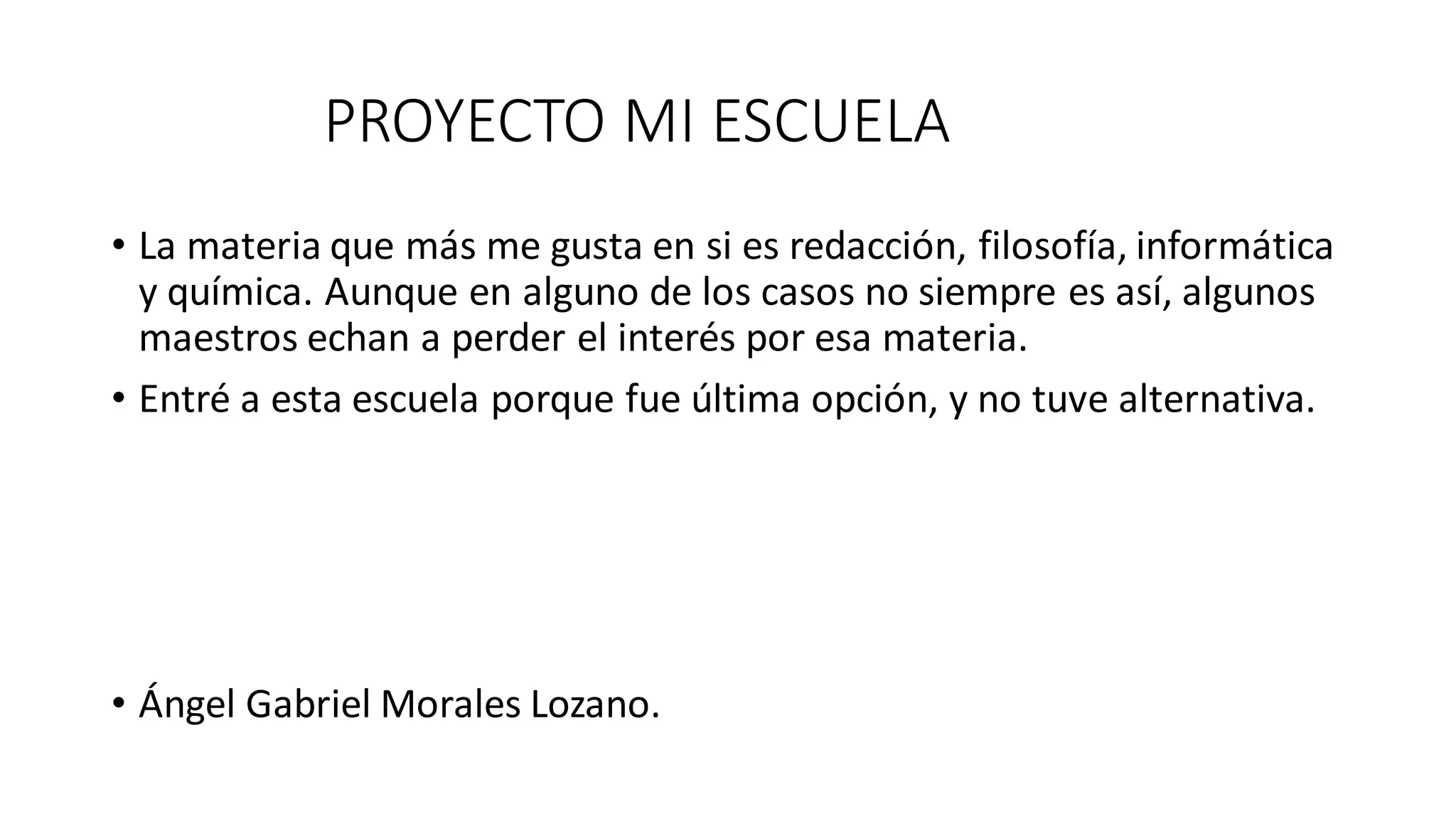 Proyecto mi escuela | PPT