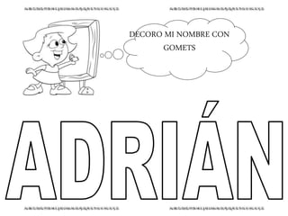 El Nombre Adrian En Cursiva