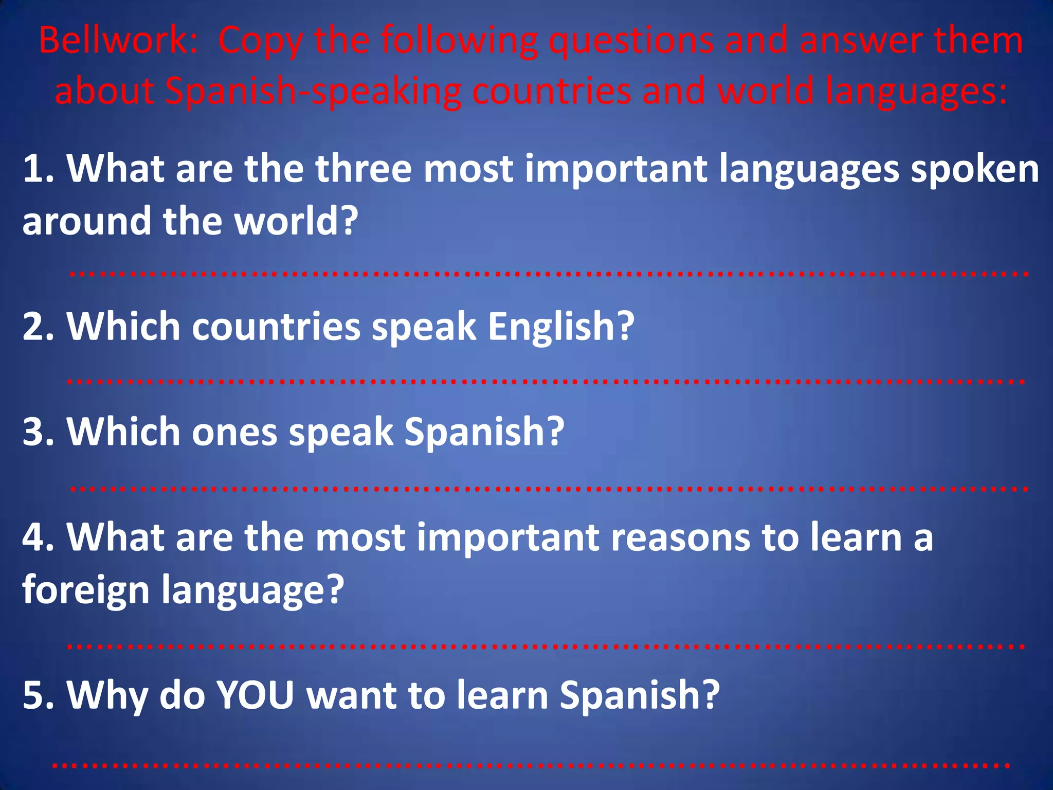 Proyecto paises spanish speaking countries - poster board 2013 | PPTX