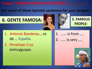 Proyecto paises spanish speaking countries - poster board 2013 | PPTX