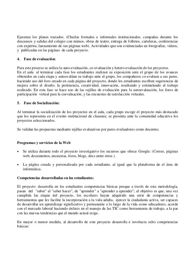Proyecto Pedagógico Transversal
