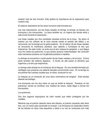Proyecto pedagogico el aparato respiratorio jaydis castro erm cuatro ...