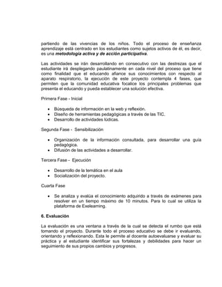 Proyecto pedagogico el aparato respiratorio jaydis castro erm cuatro ...