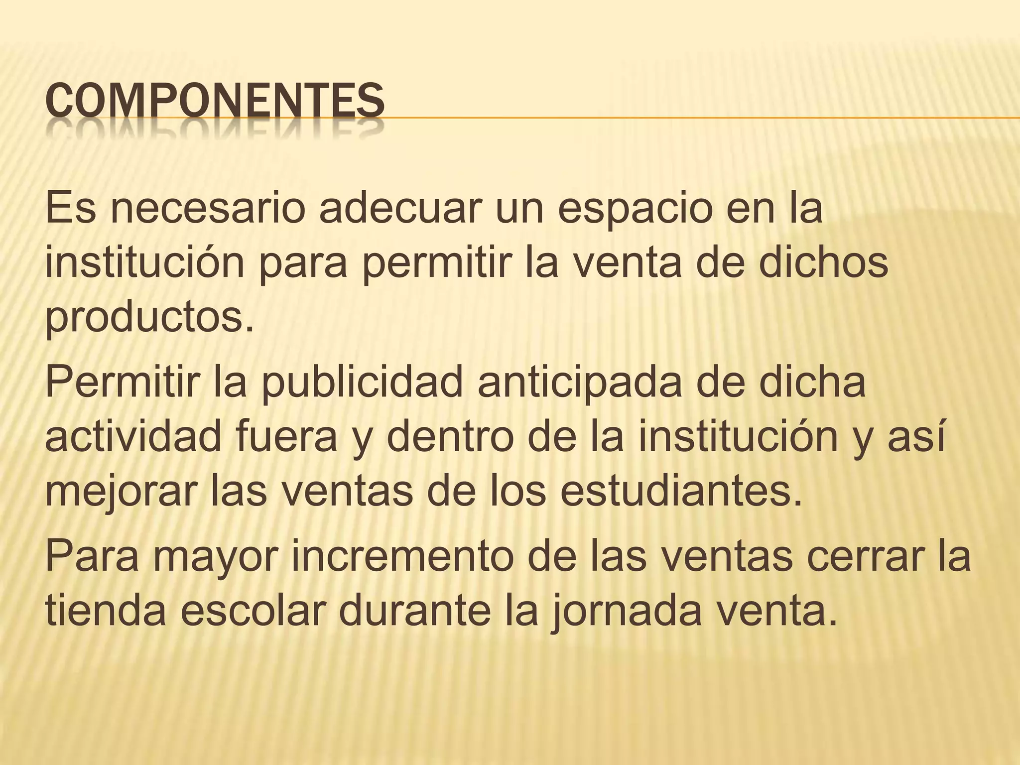 Proyecto productivo de ventas | PPTX