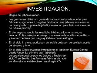 Proyecto quimica jabon completo. | PPTX