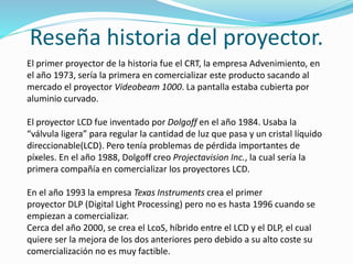 Explicación sobre los proyectores | PPTX