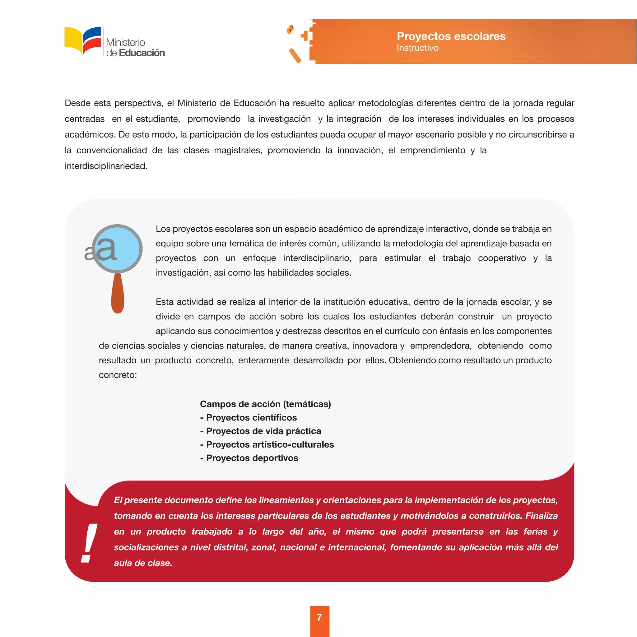 Proyectos escolares | PDF
