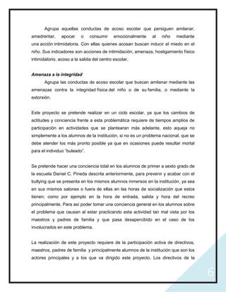 Proyecto sobre bullying | DOCX