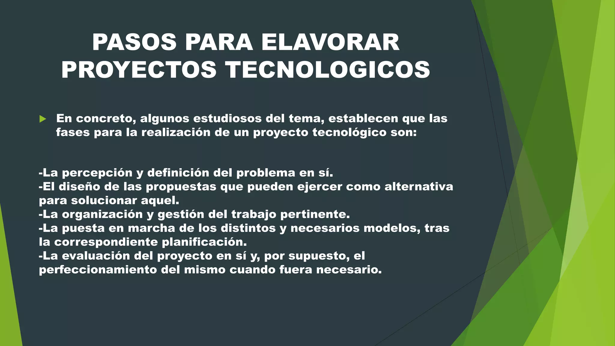 Proyectos tecnologicos | PPTX