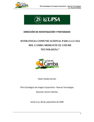 Proyecto Tecnologia Casa Del Camba | DOCX