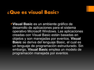 Proyecto visual basic | PPT