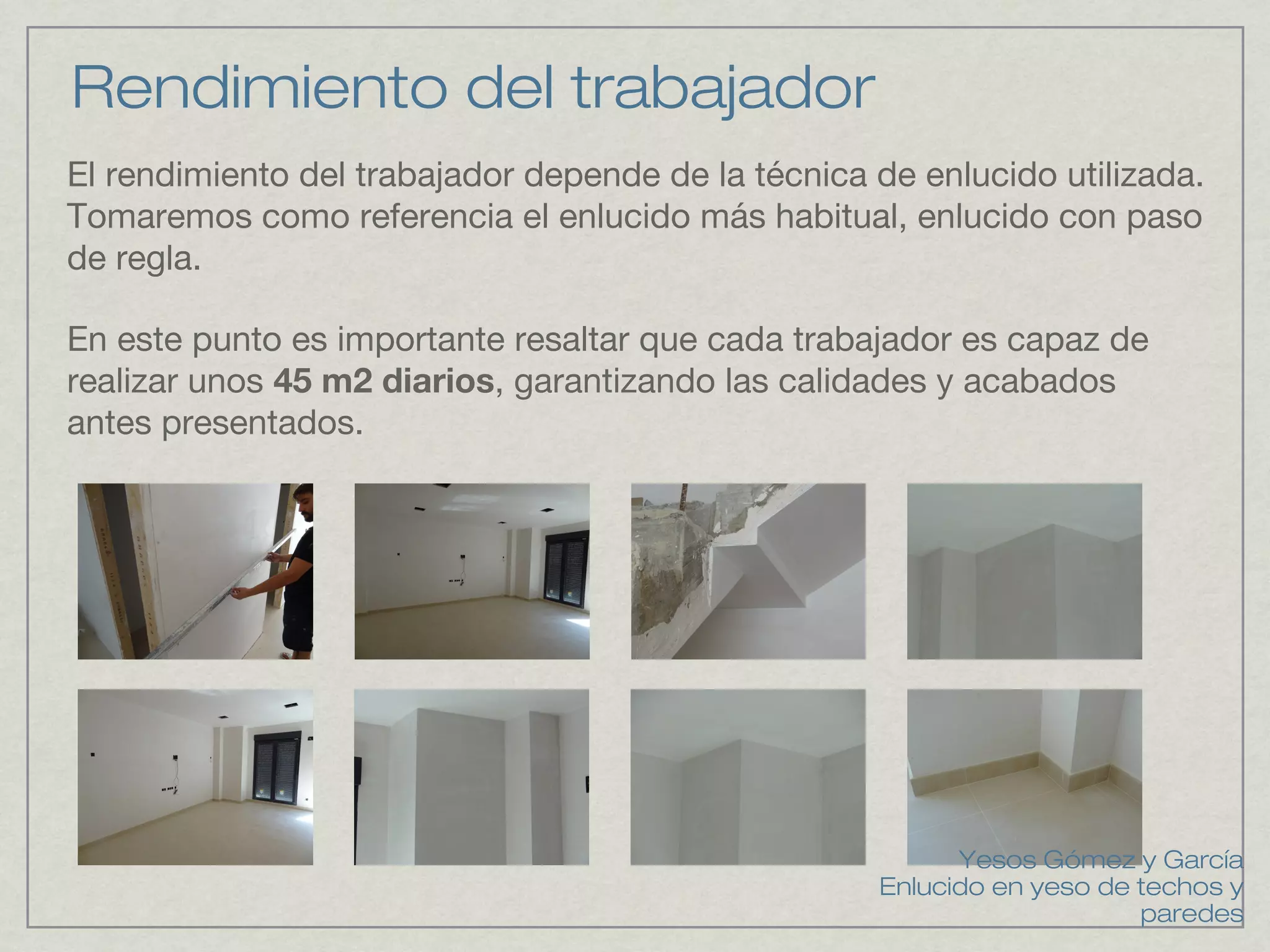 Yesos Gómez y García. Enlucido en yeso de techos y paredes | PPT