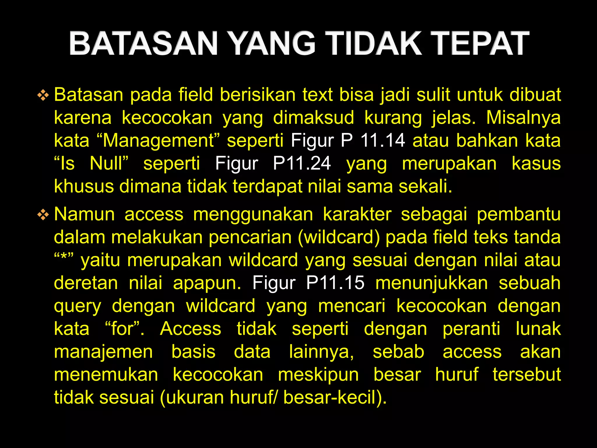 Proyek 11 query basis data basis data class project | PPTX
